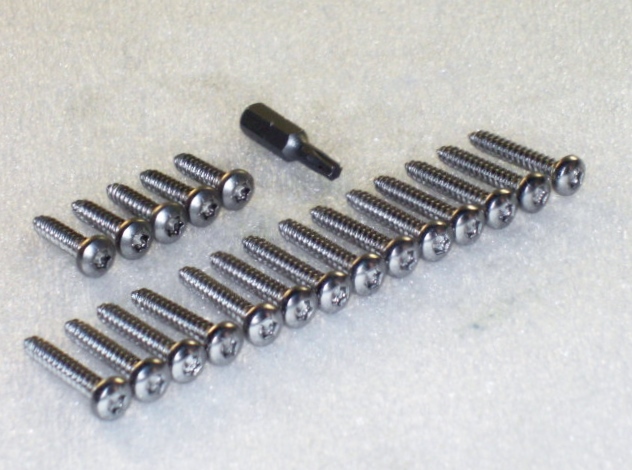 Defender Wing Top Vents 19pcs Stainless TORX Screw Kit - Stig Fasteners Ltd
