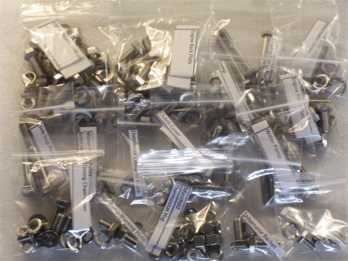 MGB / BMC B-Series Engine Stainless UNF Hex bolt kit - Stig Fasteners Ltd