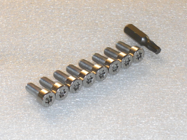 Audi TT Gearshift Surround 8x Stainless Torx Screws - Stig Fasteners Ltd