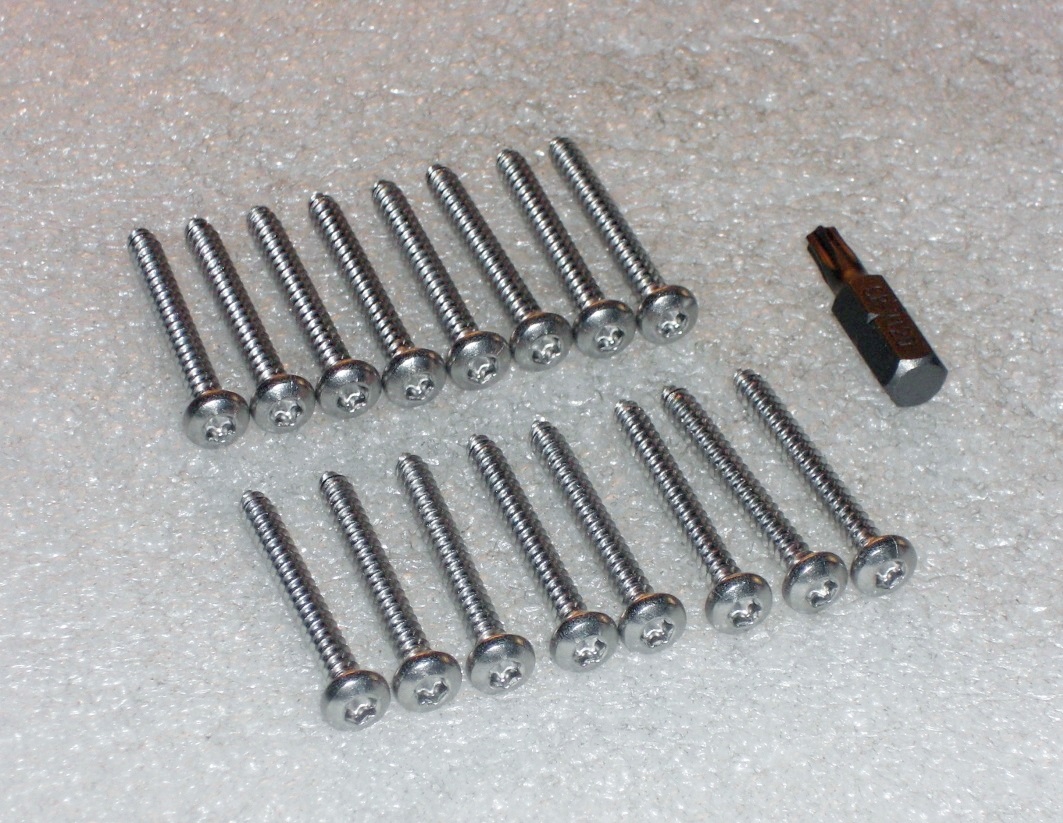 Defender Lamp Lenses 16pcs Self-Tapping Torx Screw Kit - Stig Fasteners Ltd